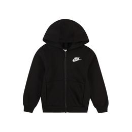 Nike Sportswear Sweatjacke 'Club Fleece' Jungen Gr&ouml;&szlig;e 110 schwarz / wei&szlig;