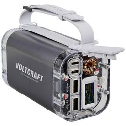 Voltcraft VC-PB-100W-40000-IP67 Powerbank 40000 mAh USB PD LiPo Aluminium-Grau LED Taschenlampe, Outdoor, Statusanzeige