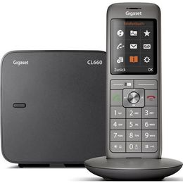 Gigaset CL660 DECT/GAP Schnurloses Telefon analog Anthrazit, Schwarz