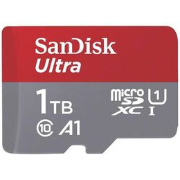 Sandisk microSDXC Ultra 1TB (A1/UHS-I/Cl.10/150MB/s) + Adapter Mobile microSDXC-Karte 1 TB A1 Application Performance Class, UHS-Class 1