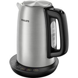 Philips Home HD9359/90 Avance Wasserkocher Edelstahl, Schwarz Fassungsvermögen: 1.7 l