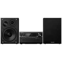 Panasonic SC-PMX802E-K Stereoanlage Air-Play, Bluetooth®, CD, DAB+, USB, WLAN, UKW, AUX, Spotify, Tidal, Deezer, Multiroom-fähig 2 x 60 W Schwarz