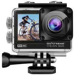 GOXTREME GOXTREME Vision Duo 4K Action Cam 4K, Dual-Display, Spritzwassergeschützt, Staubgeschützt, Wasserfest, WLAN, Zeitraffer