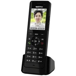 AVM FRITZ!Fon X6 DECT-Mobilteil Headsetanschluss, Anrufbeantworter, Babyphone, Freisprechen, Integrierter Webserver, Wettervorhersage IPS-Technologie Schwarz