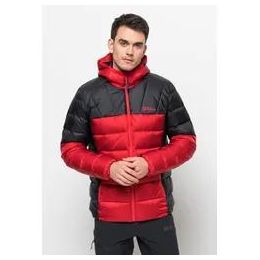 Daunenjacke Jack Wolfskin "NEBELHORN DOWN HOODY M" Gr. XL (54/56), rot (adrenaline, rot) Herren Jacken