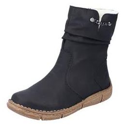 Winterboots Rieker Gr. 40, schwarz Damen Schuhe mit kontrastfarbener Rahmennaht