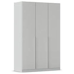 Drehtürenschrank Rauch "Kleiderschrank Schrank Garderobe AGORDO mit Dekor- oder Hochglanzfront" Schränke Gr. B/H/T: 136cm x 210cm x 54cm, 3 St., grau (seidengrau) durchdachte Innenausstattung, in 6 Breiten und 2 Höhen MADE IN GERMANY