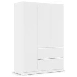 Drehtürenschrank Rauch "Kleiderschrank Schrank Garderobe Wäscheschrank COSTA in 3 Breiten" Schränke Gr. B/H/T: 136cm x 197cm x 54cm, 3 St., weiß (alpinweiß) viel Platz, grifflose Front und Push-to-Open Funktion MADE IN GERMANY