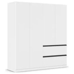 Drehtürenschrank Rauch "Kleiderschrank Schrank Garderobe Wäscheschrank COSTA in 3 Breiten" Schränke Gr. B/H/T: 181cm x 197cm x 54cm, 4 St., schwarz-weiß (alpinweiß/schwarz) viel Platz, grifflose Front und Push-to-Open Funktion MADE IN GERMANY