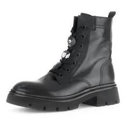 Schnürboots Gabor Gr. 38,5, schwarz Damen Schuhe Blockabsatz, Plateau, Schnürstiefelette mit Best Fitting