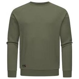 Sweatshirt Ragwear "Doren" Gr. XXXL (58), grün (olivgrün) Herren Sweatshirts Strukturierter Basic Pullover