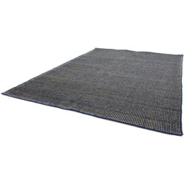 Wollteppich morgenland "Kelim Teppich Arvin", blau (dunkelblau), B:90cm H:10mm L:160cm, Schurwolle, Teppiche, Kelimteppich, Kurzflor