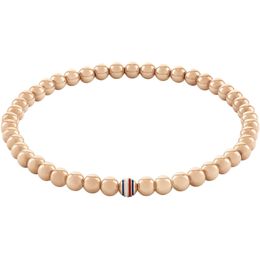 Armband Tommy Hilfiger "METAL BEADS, 2780937, 2780938, 2780939" Armbänder Gr. Edelstahl, rosegold (roségoldfarben-weiß-blau-rot) Damen