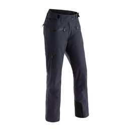 Skihose Maier Sports "Backline Pants W", Damen, Gr. 38, Normalgrößen, blau (dunkelblau), 67% Baumwolle, 33% Polyamid, Hosen, Lässig geschnittene Skihose für Piste und Gelände