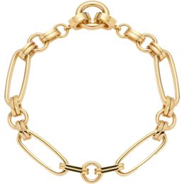 Armband Leonardo "Mathilde Clip&Mix, 024267", gold (gelbgoldfarben), Armbänder, Damen, Edelstahl