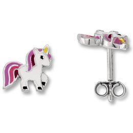 Paar Ohrhänger ONE ELEMENT "Einhorn Ohrringe Ohrstecker aus 925 Silber" Gr. Kinder, Silber 925 (Sterlingsilber), silberfarben (silber) Damen Silber Schmuck Einhorn