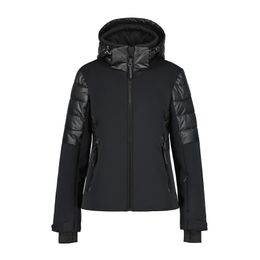 Softshelljacke Luhta "D SOFTSHELLJACKE KIERINKI", Damen, Gr. 42, schwarz, Obermaterial: 82% Polyamid, 18% Elasthan, sportlich, Jacken