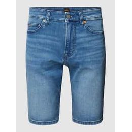 BOSS Orange Bermudas in Denim-Optik Modell 'Delaware'