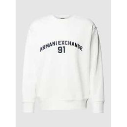 Armani Exchange Sweatshirt mit Label-Stitching