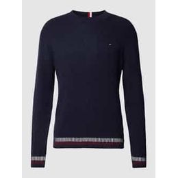 Tommy Hilfiger Strickpullover mit Logo-Stitching Modell 'SHADOW'