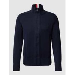 Tommy Hilfiger Strickjacke mit Label-Stitching Modell 'MONOTYPE'