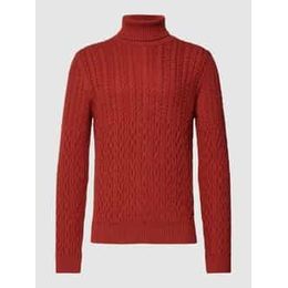 JOOP! Rollkragenpullover mit Zopfmuster Modell 'Carlon'