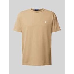 Polo Ralph Lauren Regular Fit T-Shirt aus reiner Baumwolle mit Label-Stitching