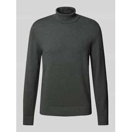 s.Oliver RED LABEL Regular Fit Rollkragenpullover aus Baumwolle mit gerippten Abschlüssen