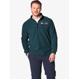 Jan Vanderstorm Fleece-Sweatshirt Herren bedruckt, petrol