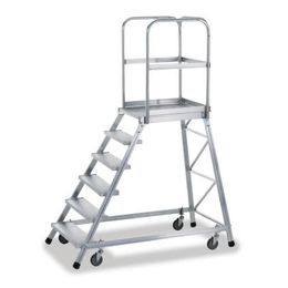 Zarges 41974 Aluminium Podesttreppe fahrbar 38.4 kg