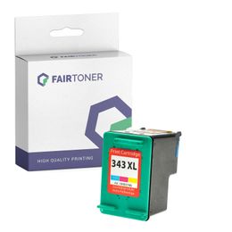 FairToner Kompatibel f&uuml;r HP OfficeJet 7413 (C8766EE / 343) Druckerpatrone Color (Cyan,Magenta,Gelb)