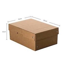 Archivbox Falken PureBox Nature A5, für bis zu 1250 Blatt, mit Beschriftungsfeld, L 250 x B 180 x Füllhöhe 100 mm, FSC®-Pappe, braun