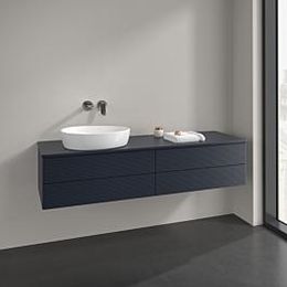 Villeroy & Boch Villeroy und Boch Antao Waschtisch-Unterschrank K26150HG 160x36x50cm, Hahnlochbohrung, Waschbeckenplattenfarbe Lack, midnight blue matt lacquer