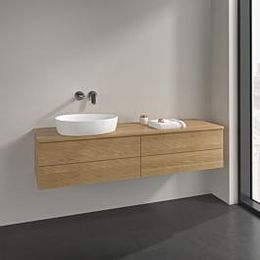 Villeroy & Boch Villeroy und Boch Antao Waschtisch-Unterschrank L26111HN 160x36x50cm, Waschbeckenplattenfarbe honey oak, honey oak, mit Beleuchtung