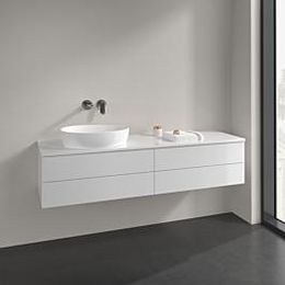 Villeroy & Boch Villeroy und Boch Antao Waschtisch-Unterschrank L26010GF 160x36x50cm, Waschbeckenplattenfarbe Lack, glossy white lacquer, mit Beleuchtung