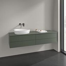 Villeroy & Boch Villeroy und Boch Antao Waschtisch-Unterschrank L26010HL 160x36x50cm, Waschbeckenplattenfarbe Lack, leaf green matt lacquer, mit Beleuchtung