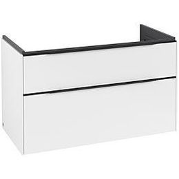 Villeroy & Boch Villeroy und Boch Subway 3.0 Waschtisch-Unterschrank C57001VF 97,3x57,6x47,8cm, ohne LED/Griff Volcano black, pure white