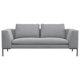 2,5-Sitzer FLEXLUX "Loano" Sofas Gr. B/H/T: 206cm x 86cm x 106cm, Chenille, grau (sophisto grau) modernes Sofa, frei im Raum stellbar, lose Kissen, Kaltschaum Sitz