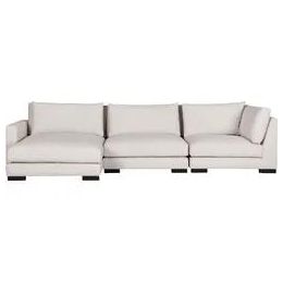 Ecksofa LeGer Home by Lena Gercke "Tvinna L-Form" Sofas Gr. B/H/T: 306cm x 76cm x 151cm, Baumwoll-/Leinenmix, Recamiere links, beige (natur) Modulsofa, bestehend aus Eckteil, Recamiere und Mittelteil