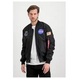 Bomberjacke Alpha Industries "Alpha Industries Men - Bomber Jackets MA-1 TT NASA Reversible II" Gr. L, schwarz Herren Jacken