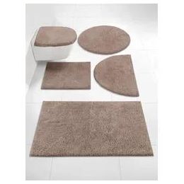 Badematte Grund Badematten Gr. halbrund (50cm x 80cm),, grau (taupe)