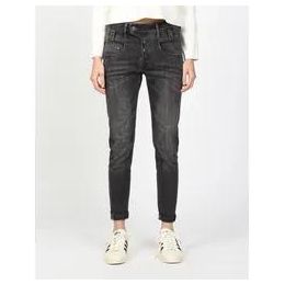 Slim-fit-Jeans Gang "94MARGE" Gr. 32, N-Gr, timeless grey wash Damen Jeans mit besonderem 4-Knopf-Verschluss