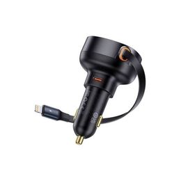 Baseus Car Charger Enjoyment Pro with lightning cable + USB-C 55W (black)