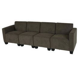 MCW Modular 4-Sitzer Sofa Couch Moncalieri, Stoff/Textil ~ braun