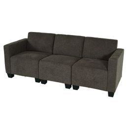 MCW Modular 3-Sitzer Sofa Couch Moncalieri, Stoff/Textil ~ braun