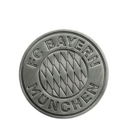 FC Bayern Magnet Metall Logo - Silber