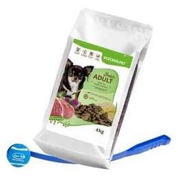 LYRA PET 4 kg Lecker.Pet® Josie's Adult Lamm & Reis Hundefutter Trockenfutter Vollnahrung + Ballschleuder