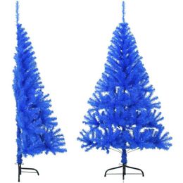 Künstlicher Halb-Weihnachtsbaum mit Ständer Blau 150 cm pvc vidaXL