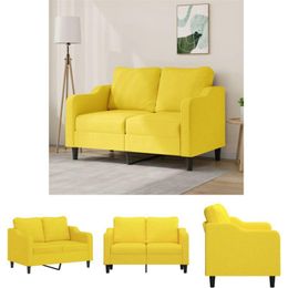 2-Sitzer-Sofa Hellgelb 120 cm Stoff - Sofas - Gelb - The Living Store