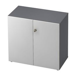 eurokraft pro Aktenschrank, Flügeltüren, 1 Fachboden, graphit / alusilber